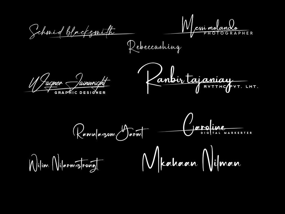 Your handwritten signature into a digital signature logo | Upwork