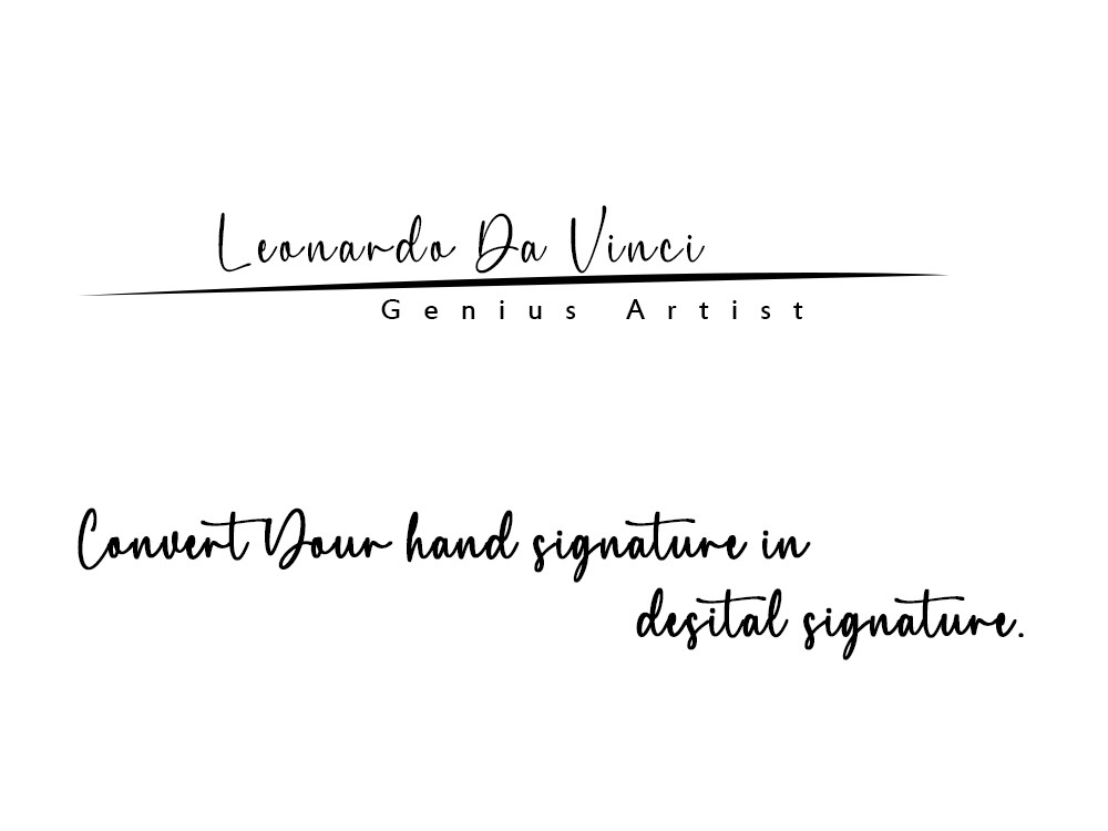 Your handwritten signature into a digital signature logo | Upwork