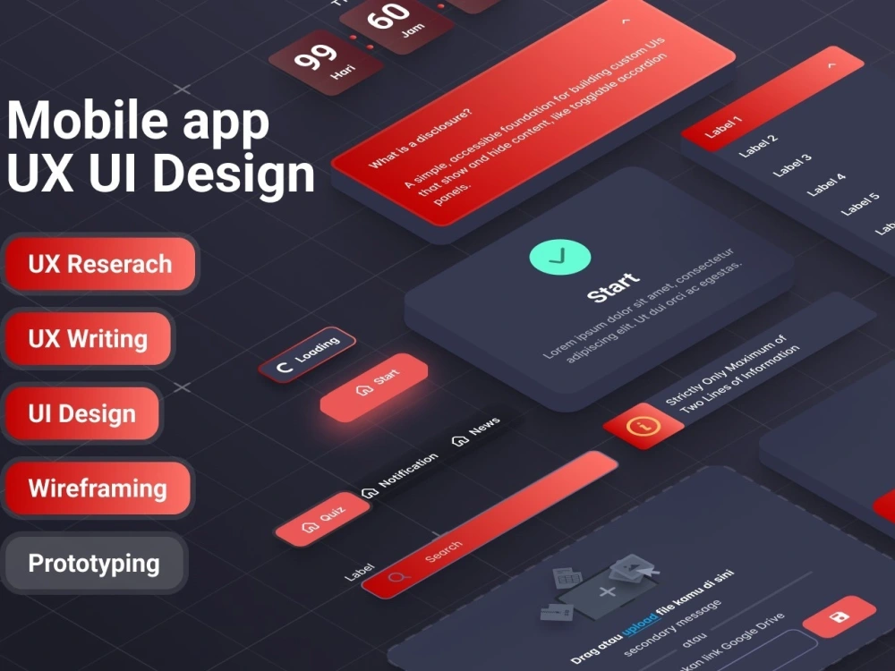 Interactive mobile app UI UX design in Figma | Upwork