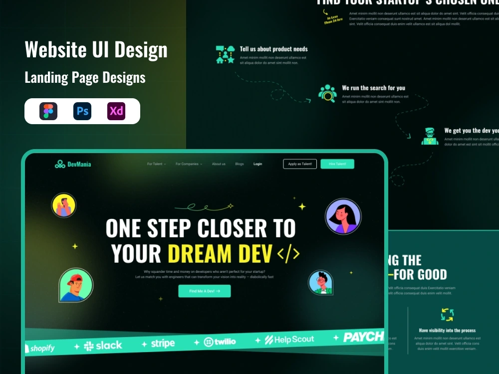 A Responsive Website Landing Page UI/UX Design in Figma | Upwork