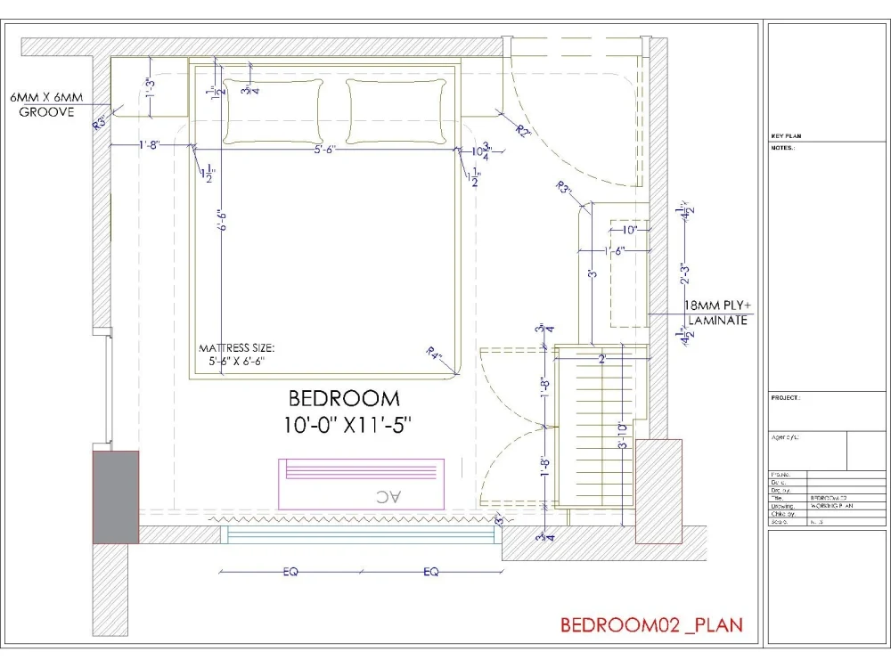A beautiful bedroom interior design 2D elevations with 3D rendering | Upwork