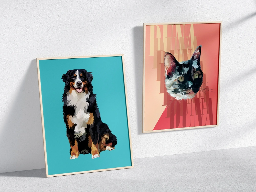 Digital drawing of your pet | Cats and dogs portraits | Ready for print ...