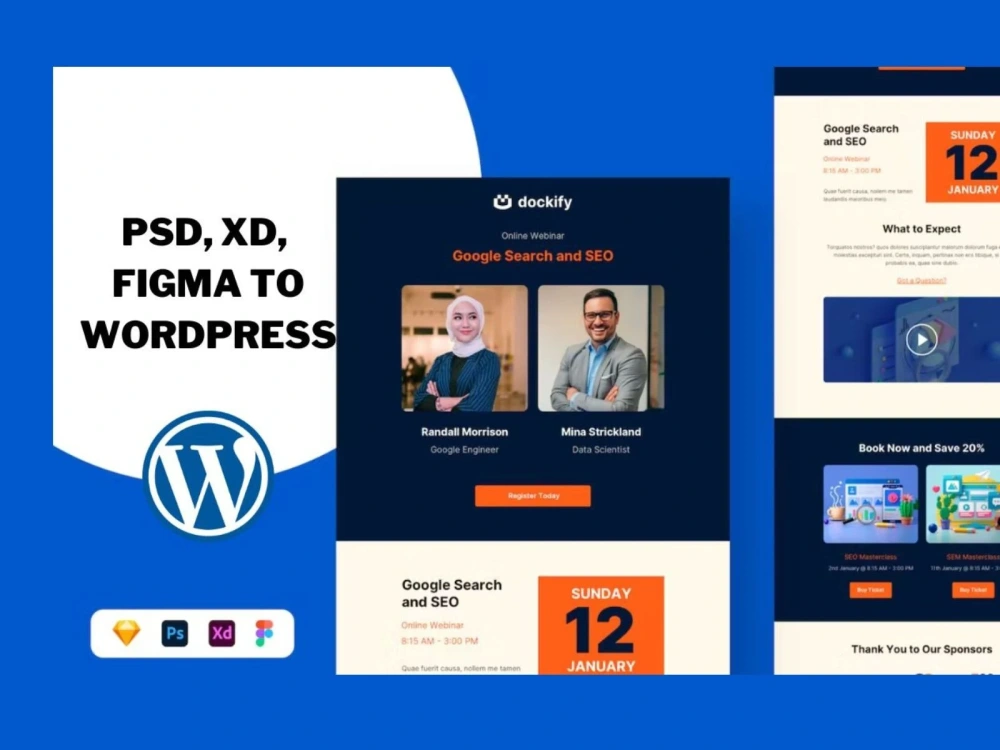 Convert xd, PSD, figma to wordpress using elementor pro | Upwork