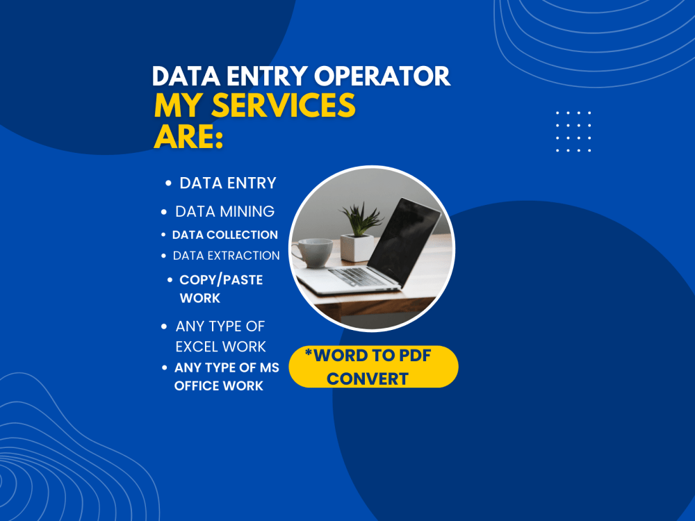 Accurate data entry, data mining, typing, and PDF conversion into MS Word. | Upwork