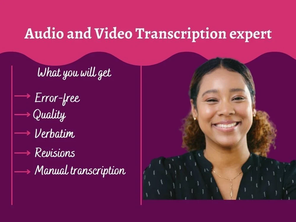 Professional audio-to-text files transcription video text transcription ...
