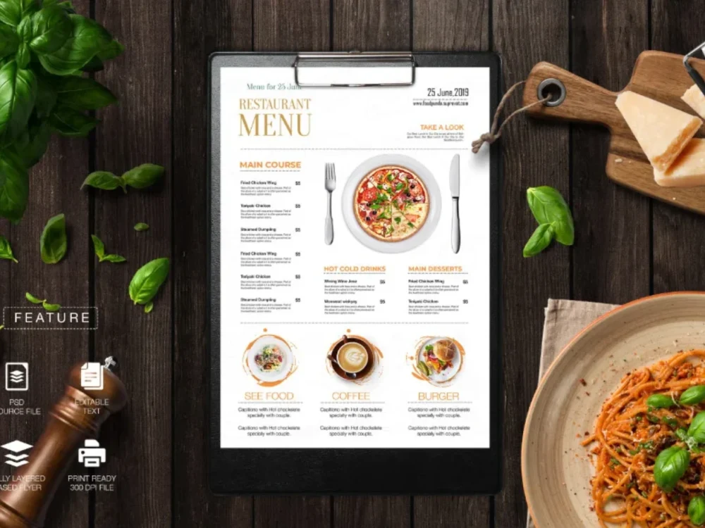 Amazing editable food restaurant menu | Upwork
