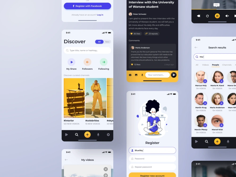 A unique MOBILE APP UI DESIGN CONCEPT for your Brand | Upwork