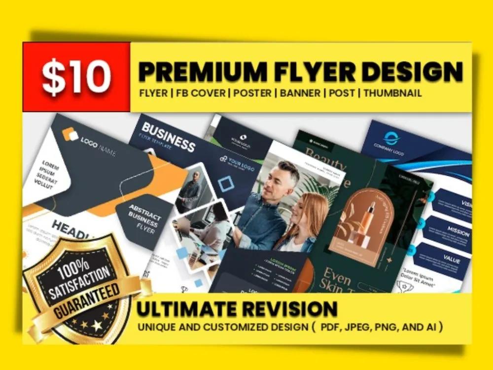 Unic flyer design, bifold, trifold, brochure design, poster design | Upwork
