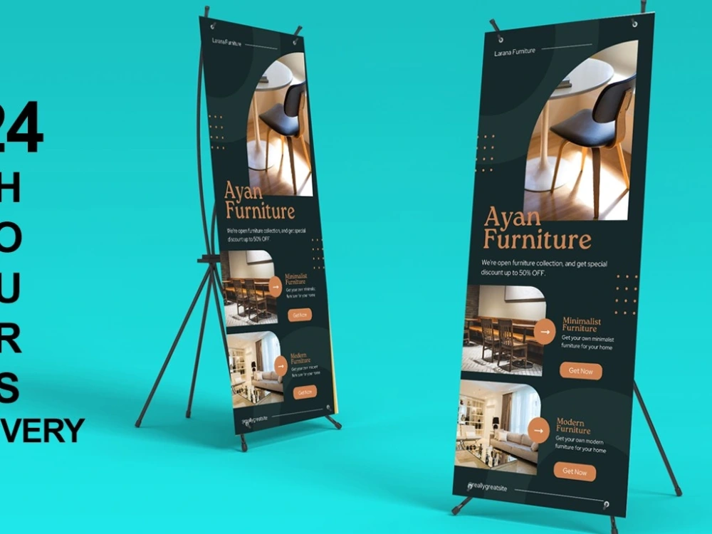 A roll up banner, pull up, event banner, banner ads | Upwork