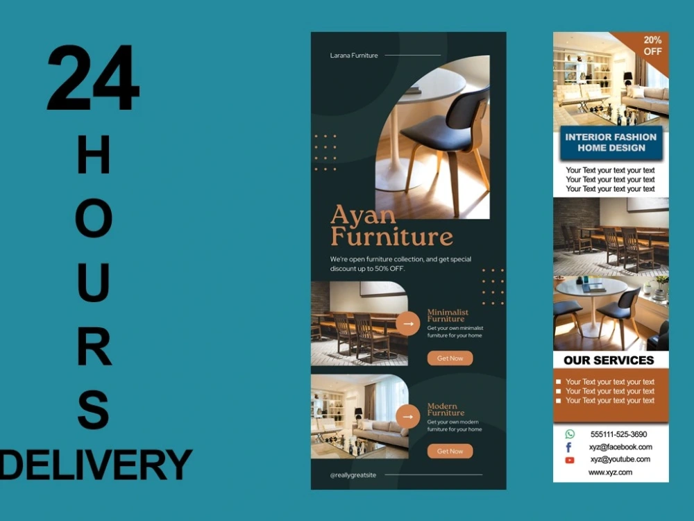 A roll up banner, pull up, event banner, banner ads | Upwork