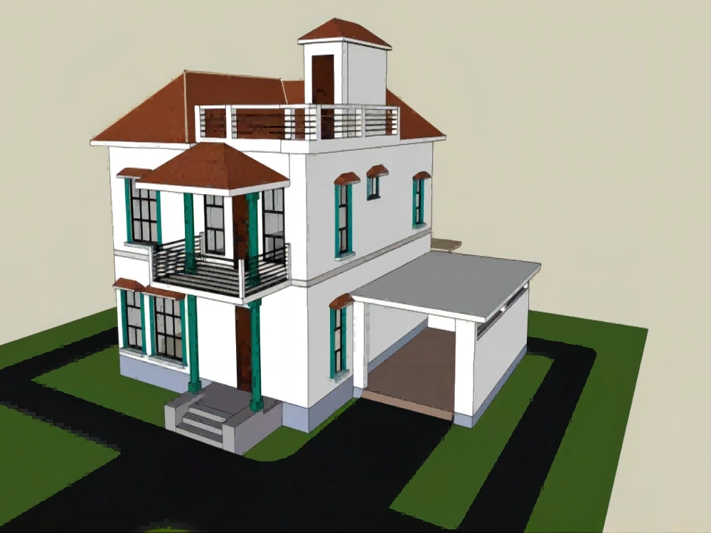 Detailed house sketch model | Upwork