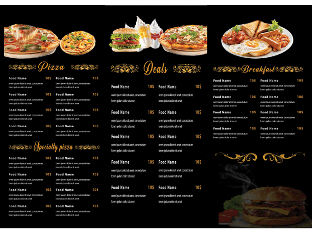 Modern and professional restaurant menu design | Upwork