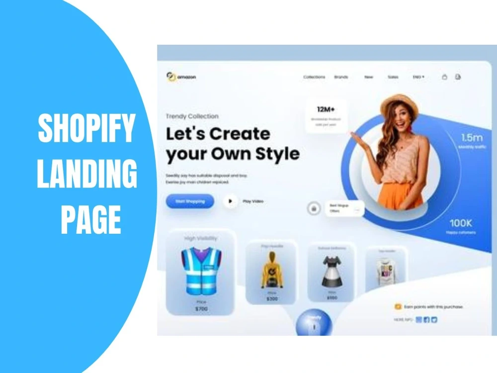 Shopify landing page, product page or Shopify store design | Upwork