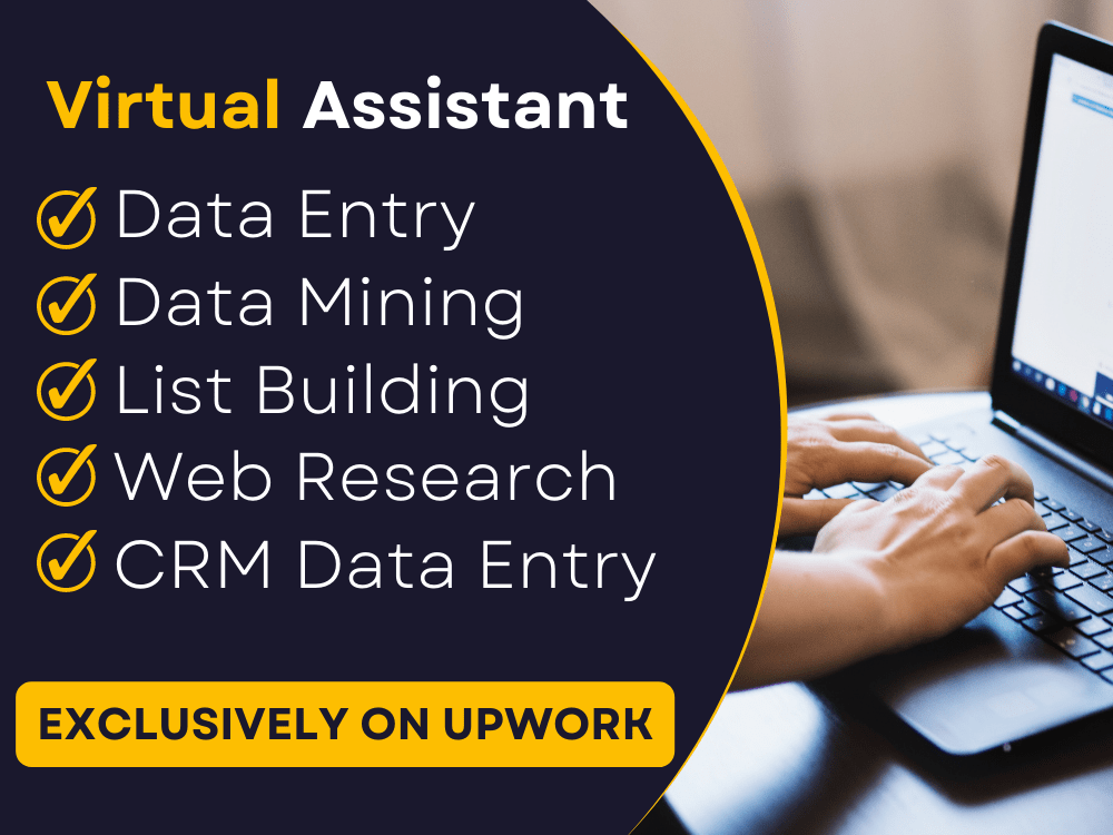 Virtual assistant, data entry, web research, typing & formatting services | Upwork