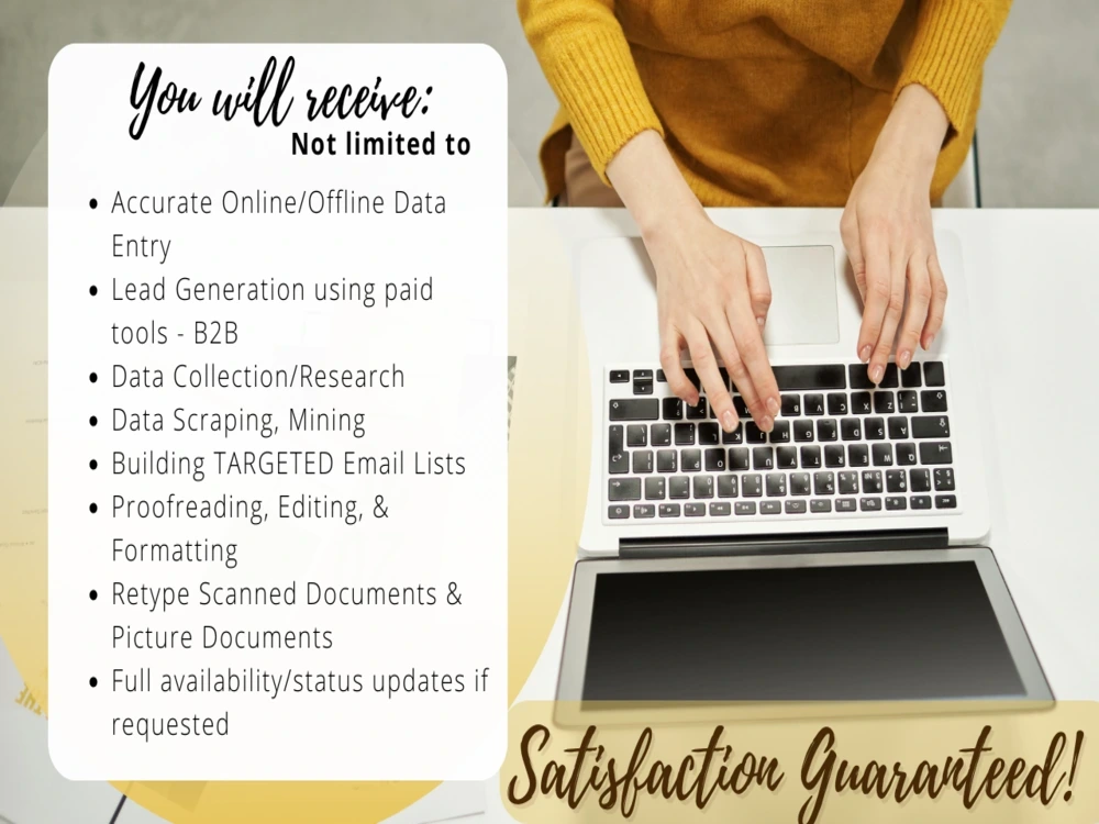 A reliable Virtual Assistant: Quick Data Entry Services with 100% ...