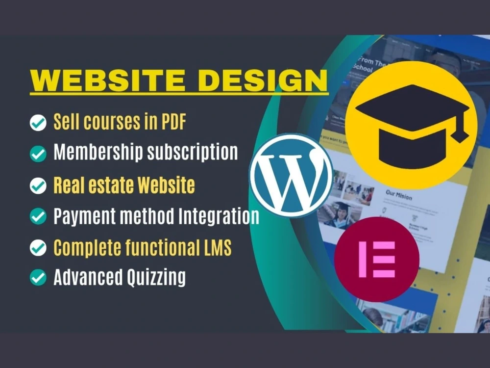 A professional school, elearning website design | Upwork