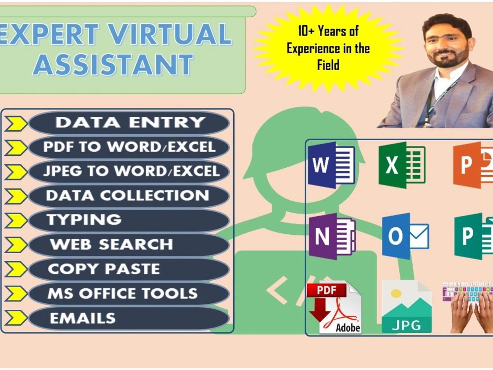 Data entry, Typing, Convert PDF/GEPG to excel/word, Excel, Word, PPT ...