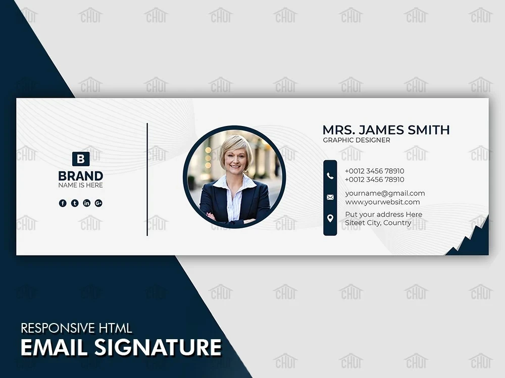 A minimal but modern Clickable & Responsive HTML Email Signature | Upwork