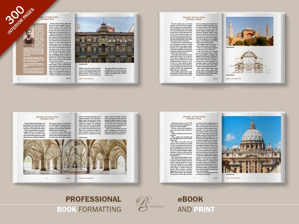 Ready to print/upload book, with interior design, formatted text, and ...