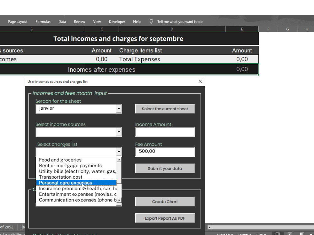 VBA Budget Tracker: Your Finance Assistant | Upwork