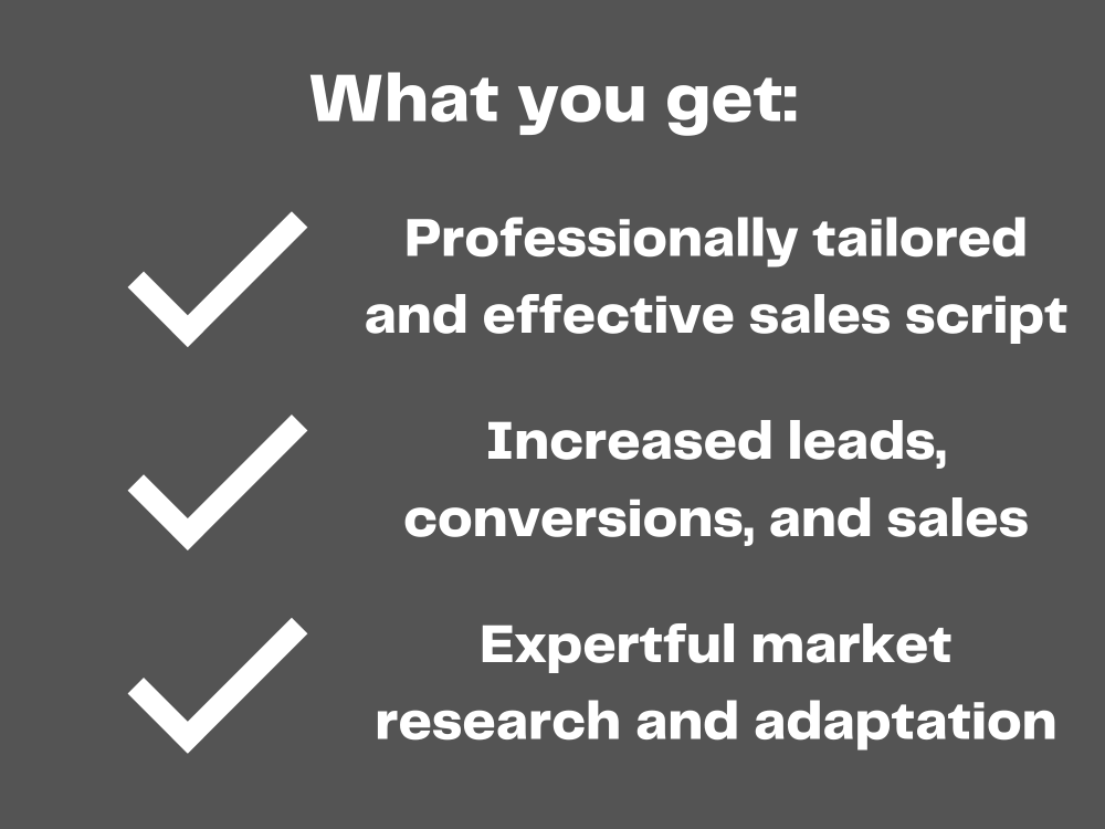 A professionally written and highly effective sales script | Upwork