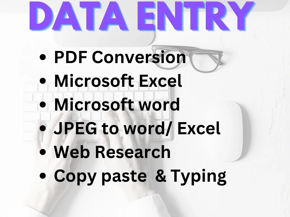 Excel data entry, data analysis pdf to excel and web research | Upwork