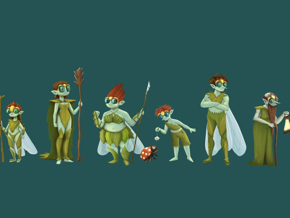 A line up character design for your project | Upwork