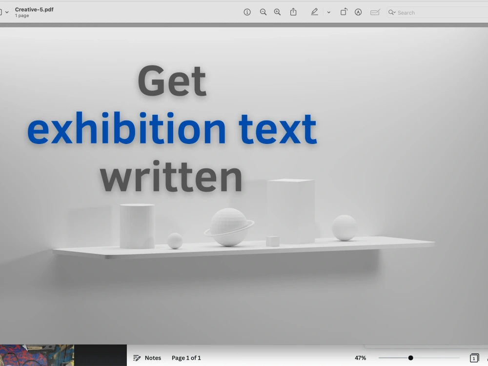 Exhibition texts written for gallery show proposals and artist ...