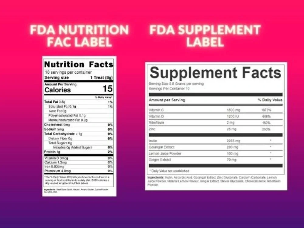FDA Nutrition Facts Food Label-FDA Compliant Label-FDA Bilingual Label ...