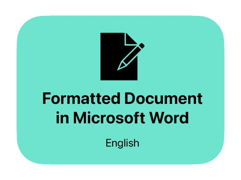 Fully Formatted MS Word Doc Deliverable | Upwork