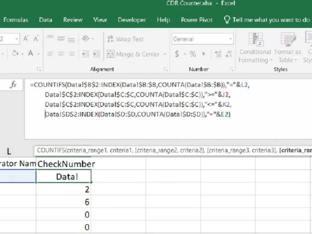 A complex excel formula in one day. | Upwork