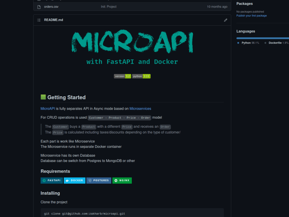 Fast and easy microservices API | Upwork