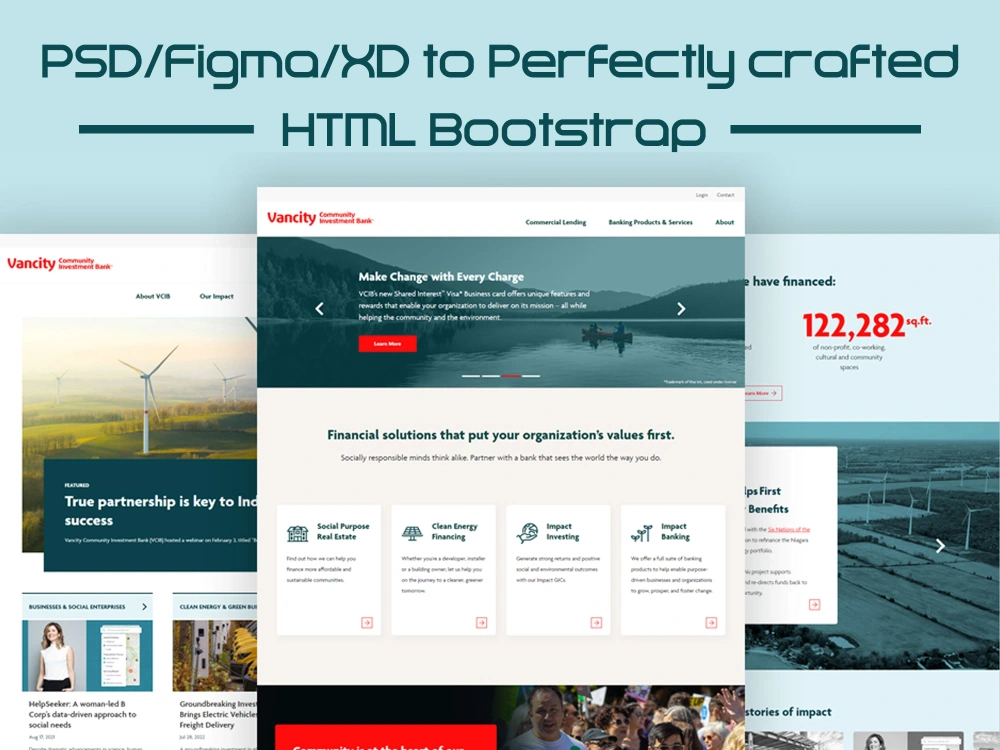 100% Quality HTML Bootstrap Conversion from PSD / XD / FIGMA | Upwork