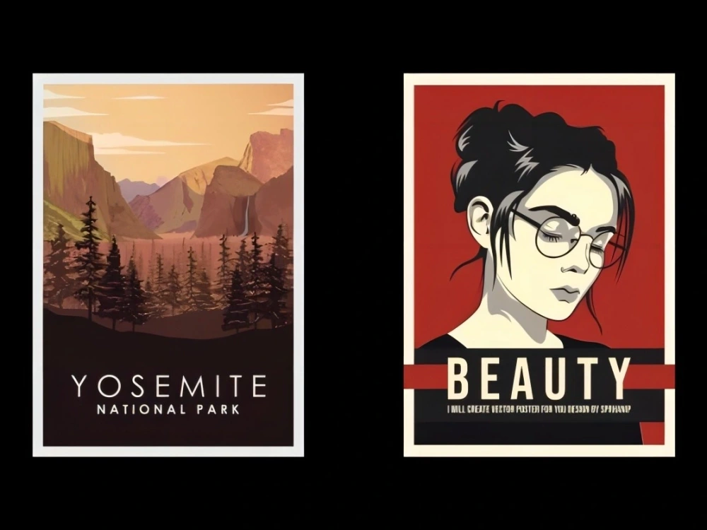 Vector retro and all vector poster design | Upwork