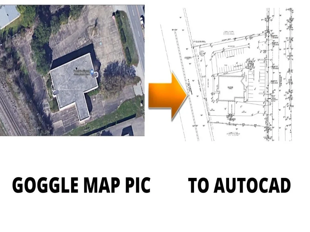 Site plan blueprint, plot plan from google maps | Upwork