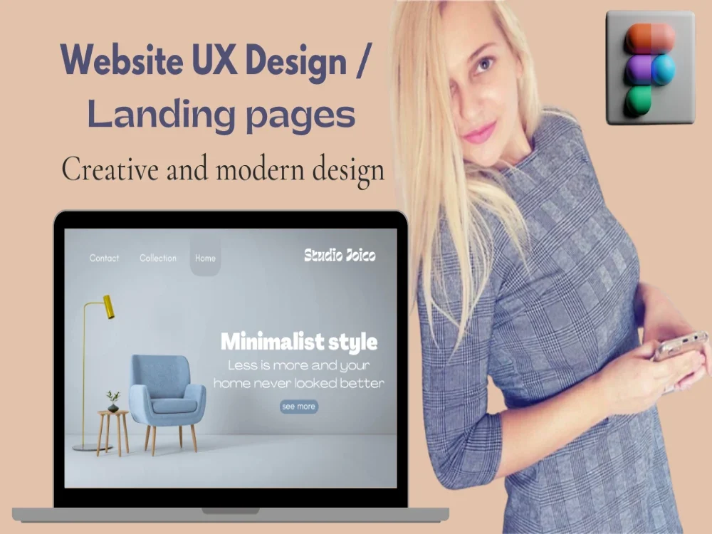 Unique modern landing page, web template | Upwork