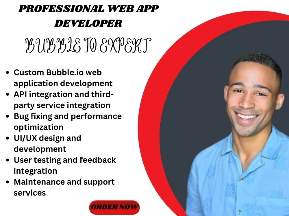 A developed bubble website, bubble, bubble io, bubble app, bubble ...