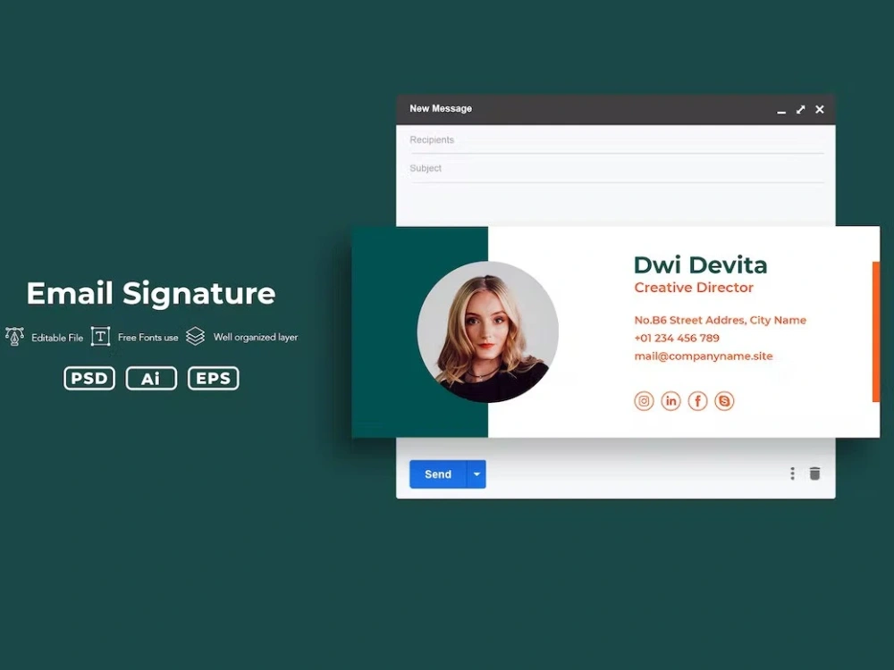 Create an eye-catching and clickable HTML email signature | Upwork
