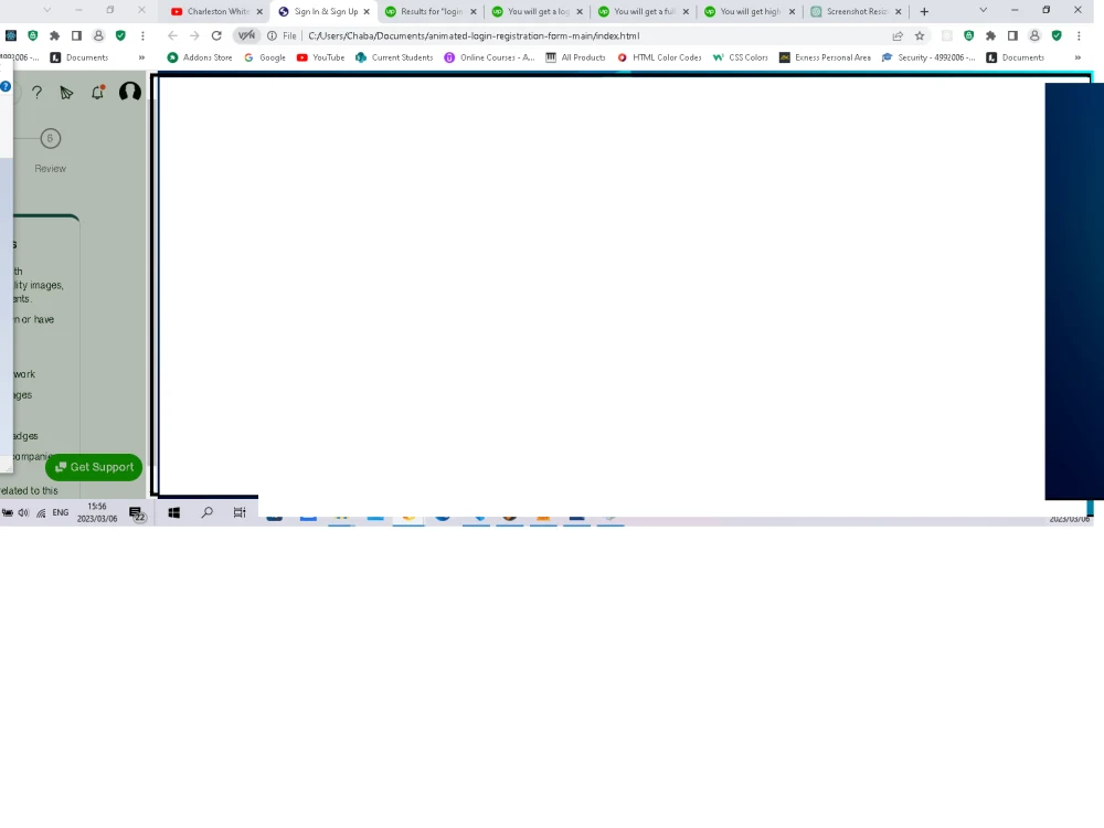 An animated login registration system with backend development. | Upwork