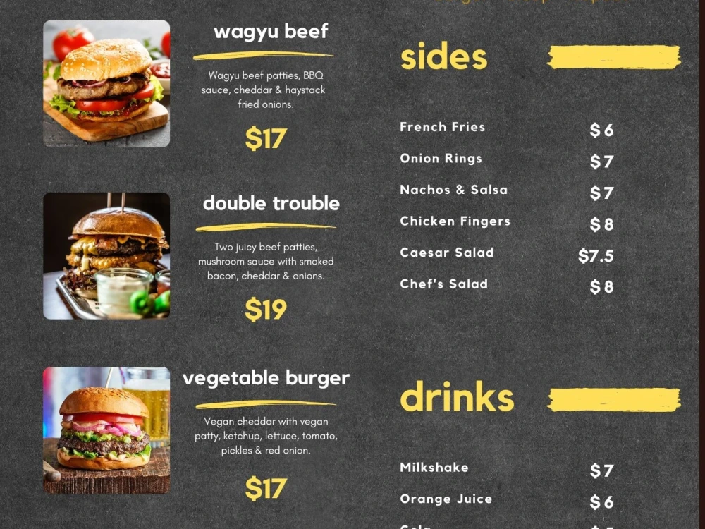 A modern custom-made restaurant menu, cafe menu, food menu | Upwork