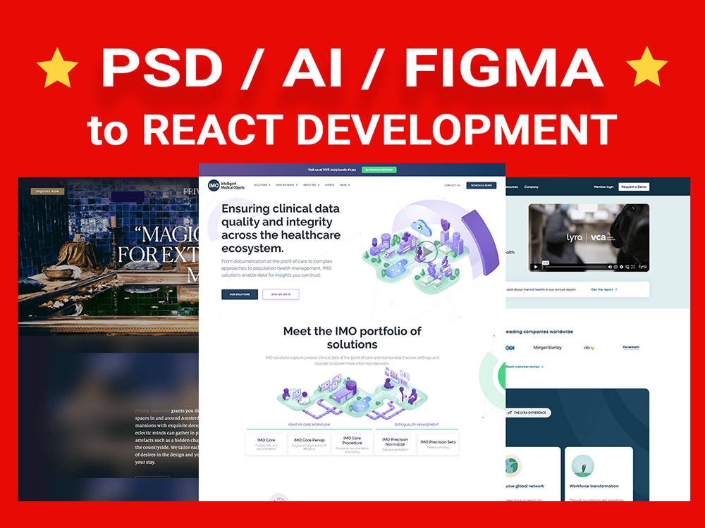 Figma/PSD/XD design converted to a responsive pixel-perfect React | Upwork