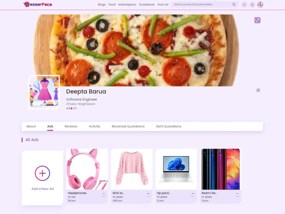 Web application landing page in react or next js | Upwork