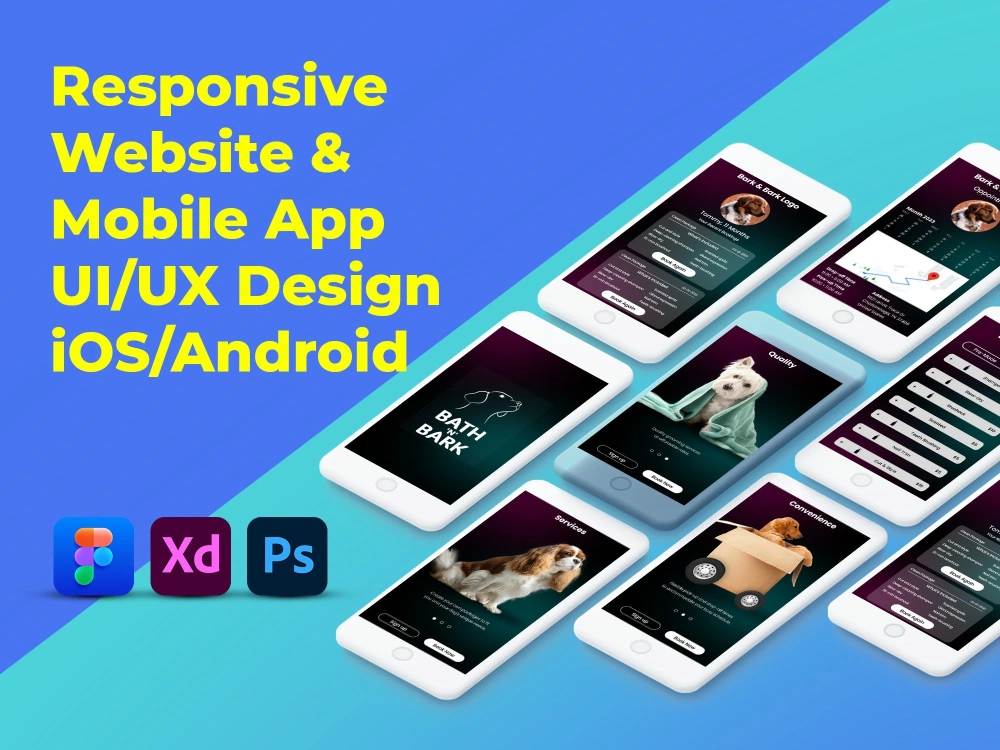 A full functional UI UX Figma or XD design for mobile app and website app | Upwork