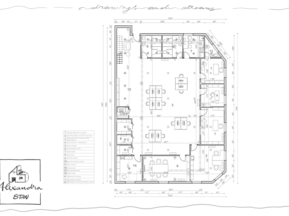 A 2D floorplan with furniture layout | Upwork