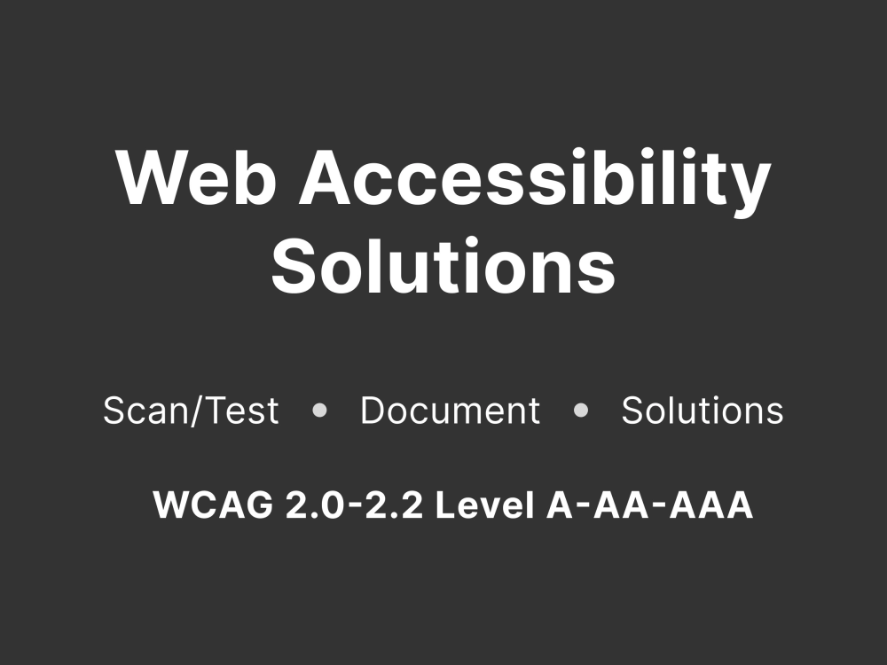 Accessibility Testing & Solution Implementation (WCAG) | Upwork