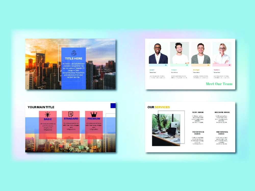 Modern business PPT, PowerPoint presentation, pitch deck and infographics | Upwork