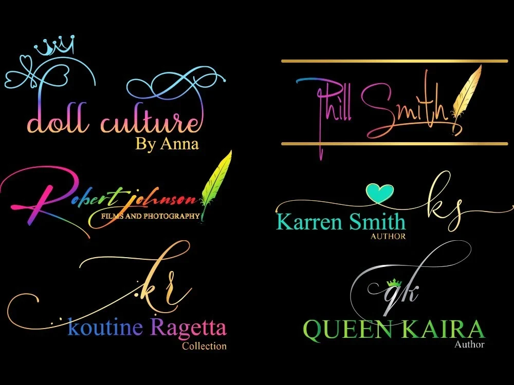 Modern feminine signature logo design | Upwork