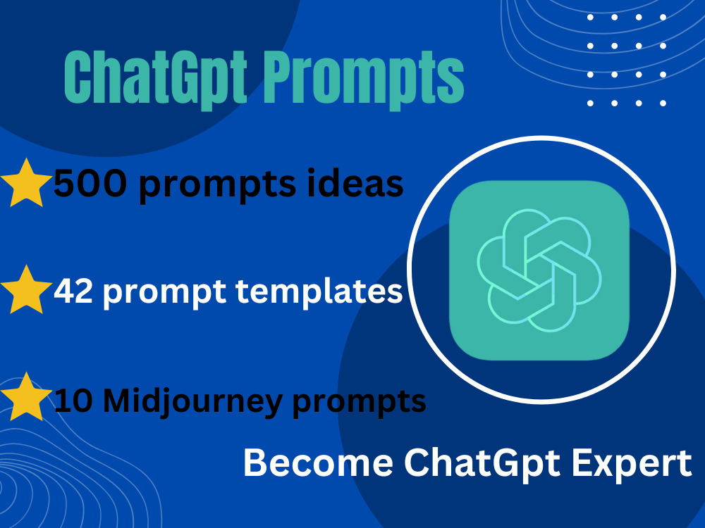 500 ChatGpt Prompts, Prompt templates, Midjourney prompts + BONUS ...