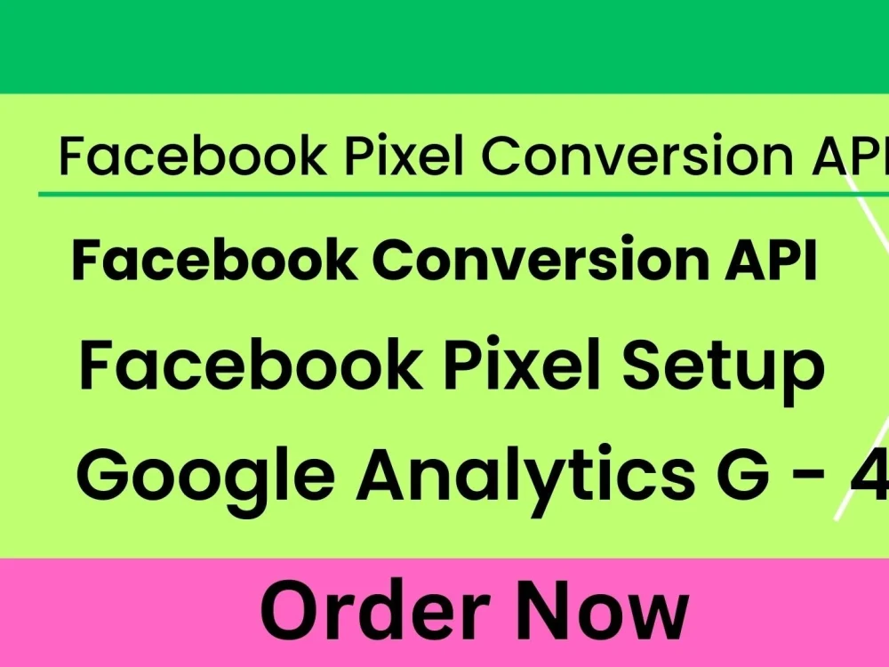 Setup Facebook pixel conversion API google analytics 4 e-commerce tracking | Upwork