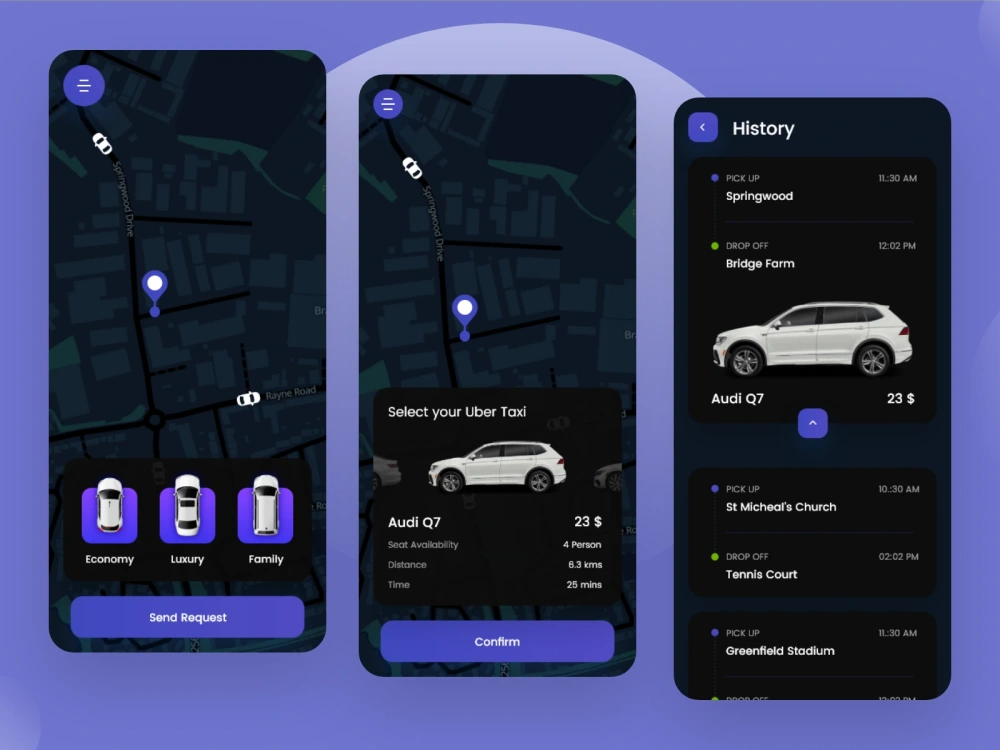 Custom dark themed mobile, desktop app and website UI | Upwork
